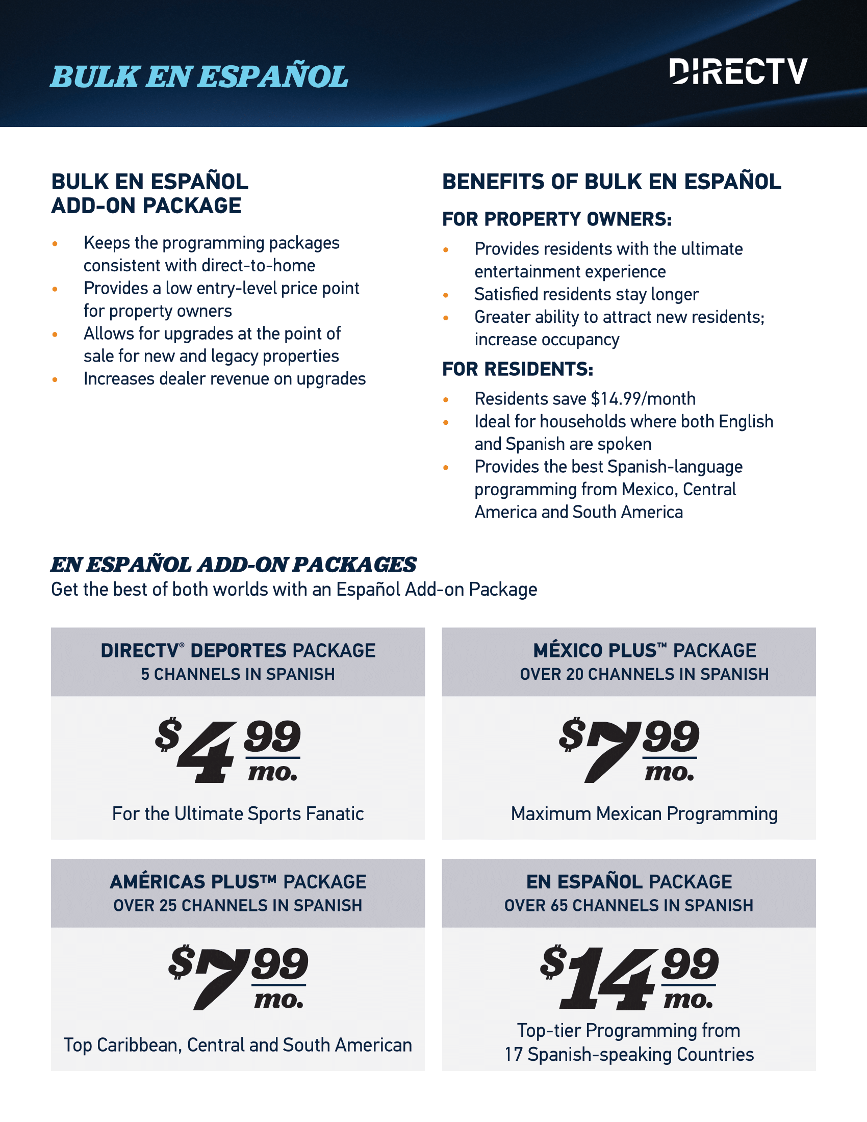 Channel Lineups DIRECTV - Stellar Fiber Internet